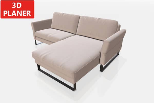 Eckcouch für kleine Räume.- 3D Planung in unseren Filialen