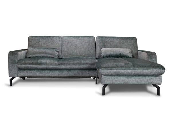 Kleine Eckcouch mit Sitztiefenverstellung