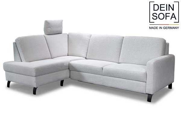 Ecksofa mit Ottomane und Schlaffunktion. - Made in Germany