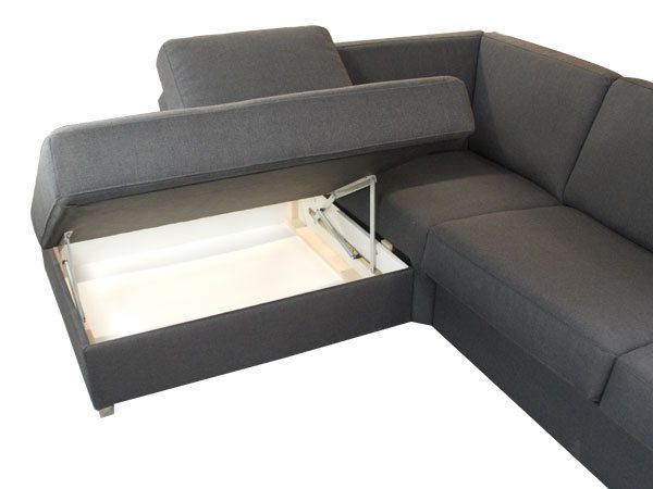 Bettsofa als Ecksofa. - Sofadepot