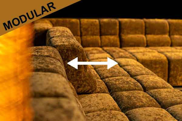 Grosses Ecksofa mit Recamiere - Sofa Depot