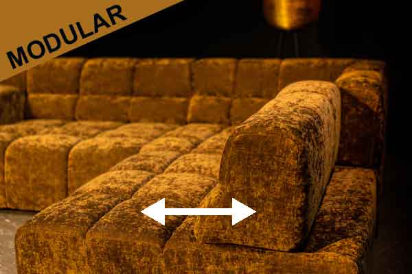 Modulares Ecksofa mit kleiner Ottomane - Sofadepot